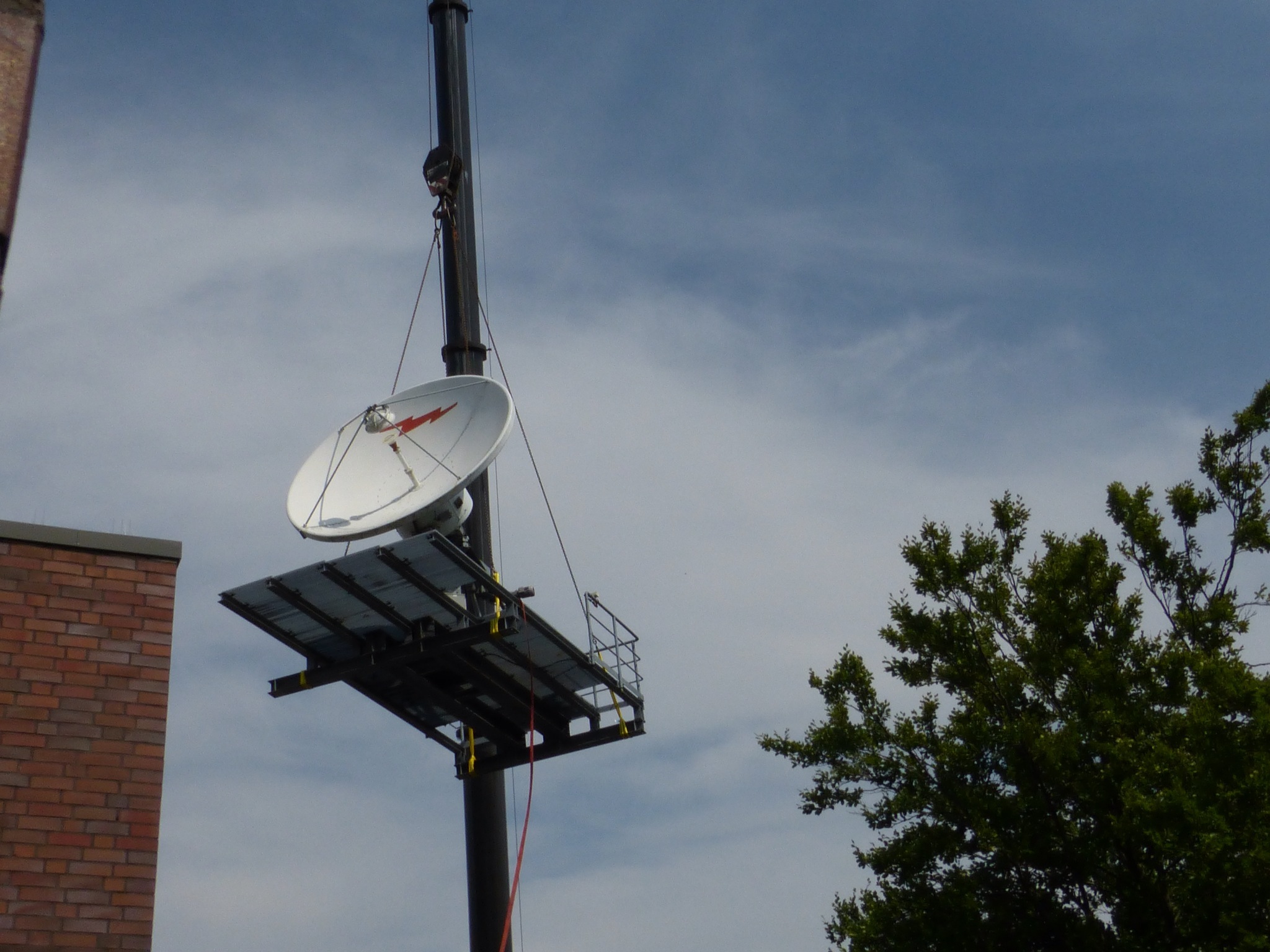 Andrew 3.7m antenna relocation