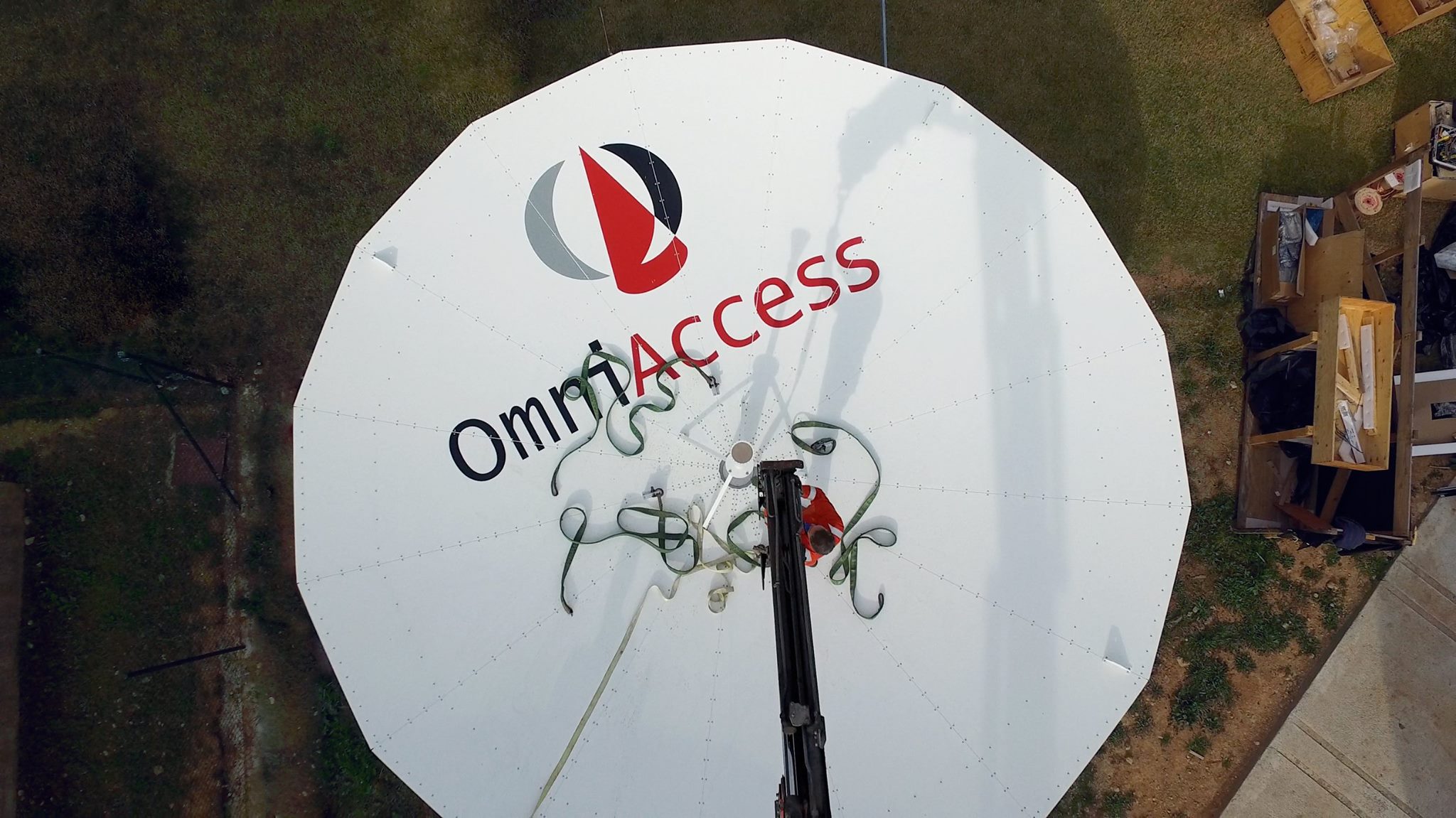 Installation of two ASC Signal 7.6m antennas